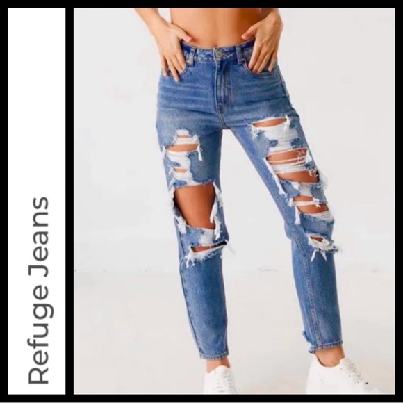 refuge | Jeans | Refuge Denim Destroyed Boyfriend Jeans | Poshmark